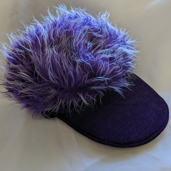 Accessories | Fuzzy Purple Baseball Cap Hat | Poshmark